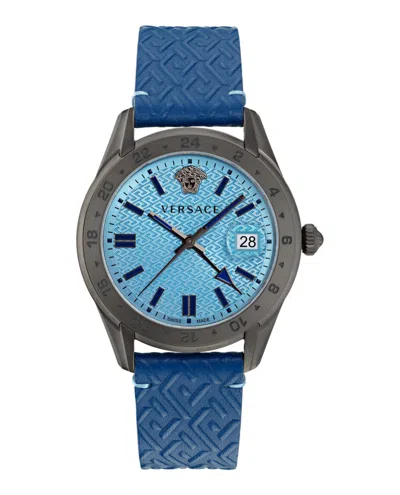 Versace Greca Time Gmt Watch In Multi | ModeSens