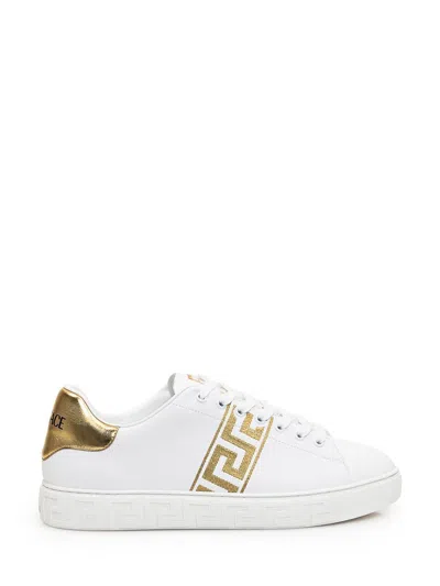 Versace Greek Sneaker In White | ModeSens