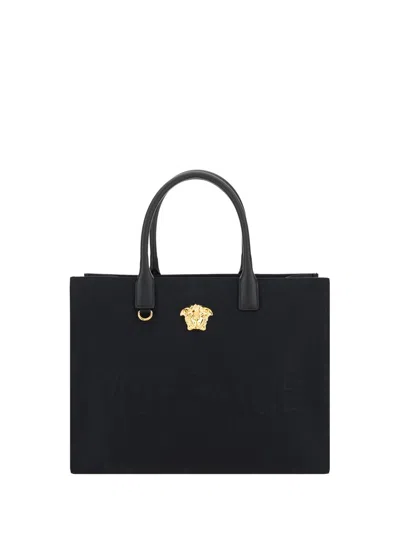 Versace Handbags In Black- Gold | ModeSens