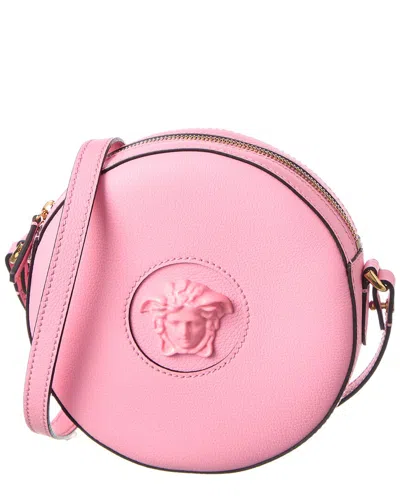 Versace La Medusa Leather Camera Bag In Pink | ModeSens