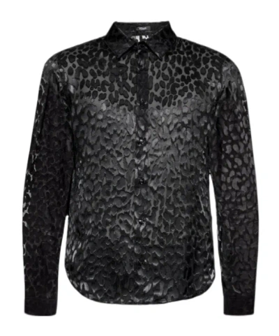 Versace Leopard-print Shirt In Black | ModeSens