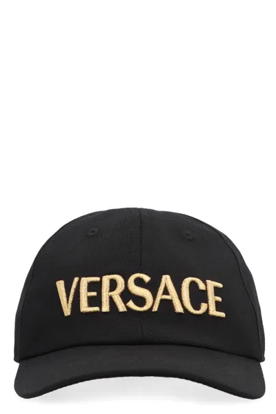 Versace Logo Baseball Cap In Black | ModeSens