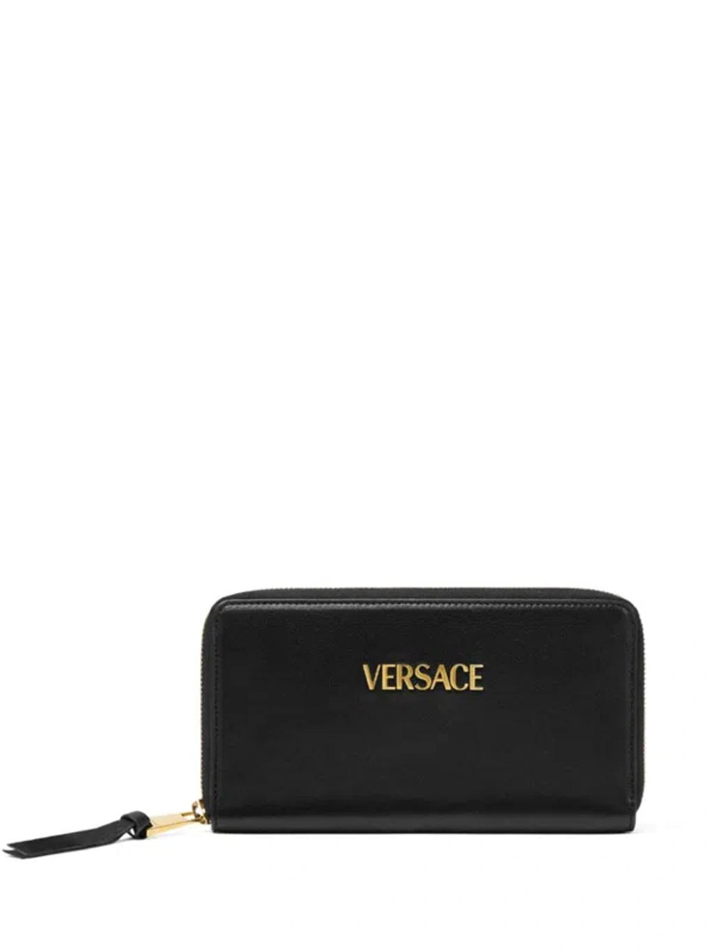 Versace Logo-lettering Wallet In Black | ModeSens