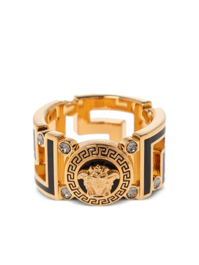 Versace Medusa Greca Ring In Gold | ModeSens