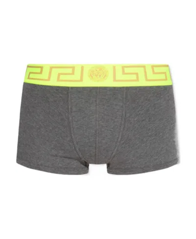 Versace Medusa Logo-band Boxer Briefs In Gray | ModeSens