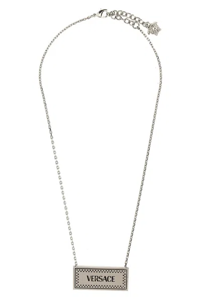 Versace Men '90s Vintage Logo' Necklace In Silver | ModeSens