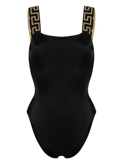 Versace One-piece Swimsuit With Greca Border | ModeSens