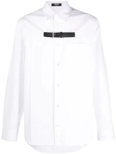 Versace Shirt With Buckle In White | ModeSens