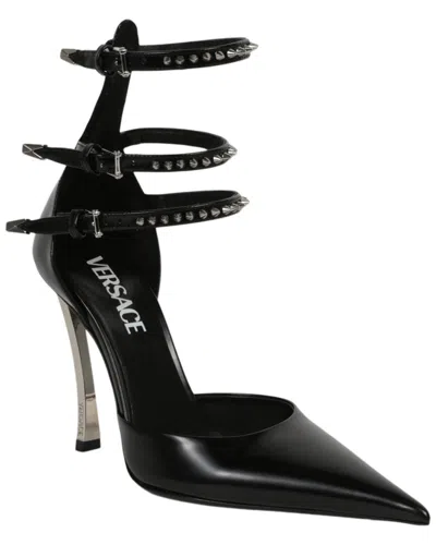Versace Pin-point Buckled Pumps In Black | ModeSens