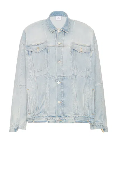 Vetements Oversized Cut-up Deconstructed Denim Jacket In Light Blue ...
