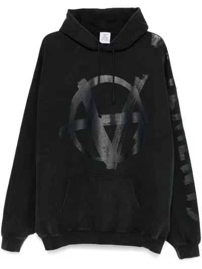 Vetements Black Double Anarchy Hoodie | ModeSens Vetements Black Double Anarchy Hoodie | ModeSens
