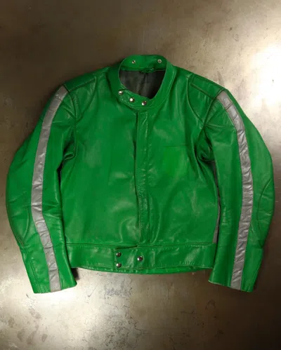 Pre-owned Vetements X Vintage 1981 "polizei" Leather Jacket In Green ...