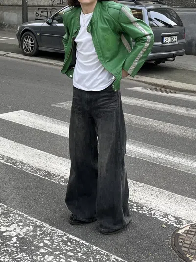 Pre-owned Vetements X Vintage 1981 "polizei" Leather Jacket In Green ...