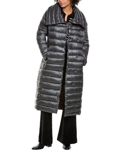 Via Spiga Belted Puffer Coat In Grey | ModeSens