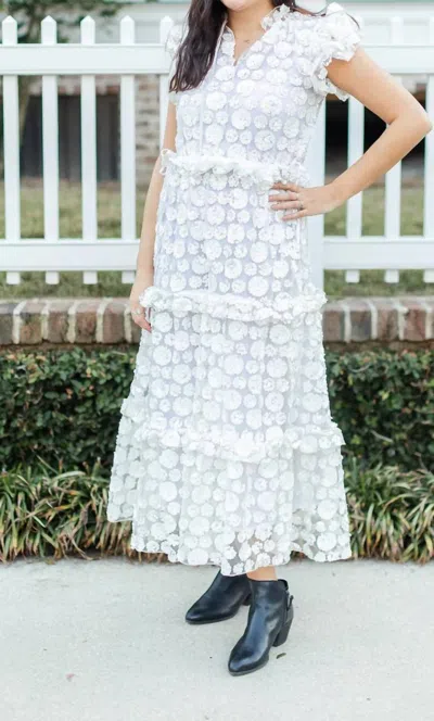 Victoria Dunn Eleanor Dress In Skylight In White | ModeSens