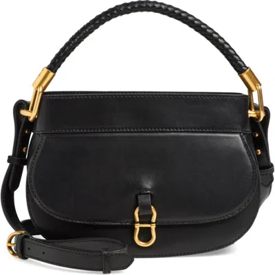 Vince Camuto Dahna Top Handle Leather Satchel In Black | ModeSens