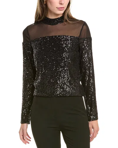 Vince Camuto Sequin Mock Top In Black | ModeSens