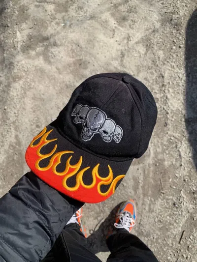 Pre-owned Vintage Very Inferno Scull Flame Fire Cap Y2k 90's Japan ...
