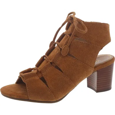 Vionic 328 Bristol Womens Suede Peep Toe Heels In Brown | ModeSens