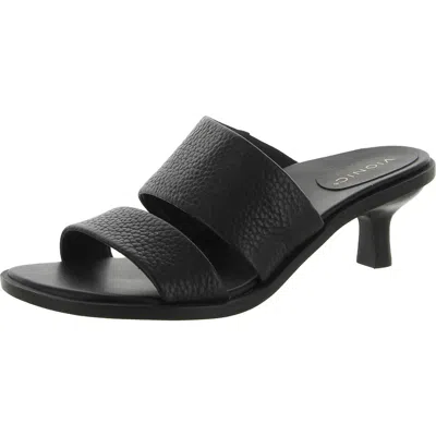 Vionic Ivelle Womens Leather Slide Heels In Black | ModeSens
