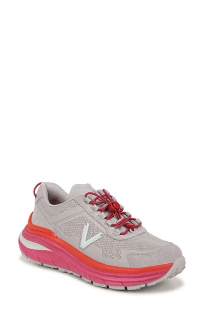 Vionic Sierra Max Walking Shoe In Soft Oyster/viva Magenta | ModeSens