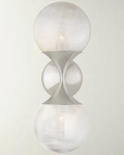 Visual Comfort Signature Cristol Small Double Sconce By Aerin In Silver ...