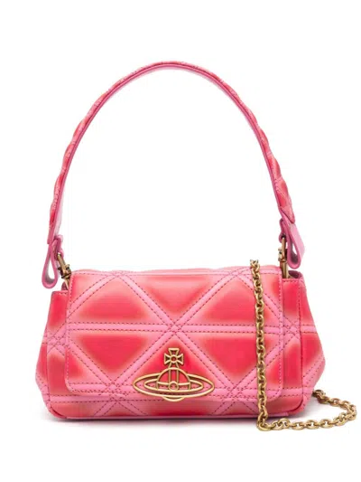 Vivienne Westwood Small Hazel Quilted Leather Bag In Pink | ModeSens