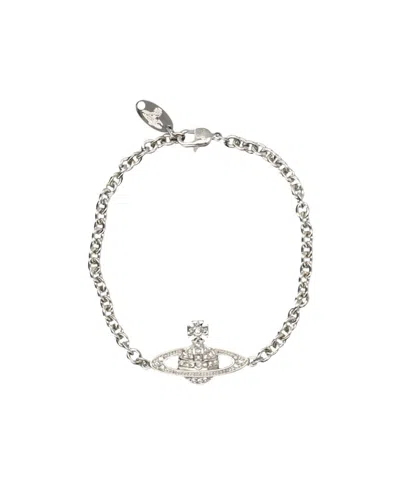 Vivienne Westwood Mini Bas Relief Chain Bracelet In White | ModeSens