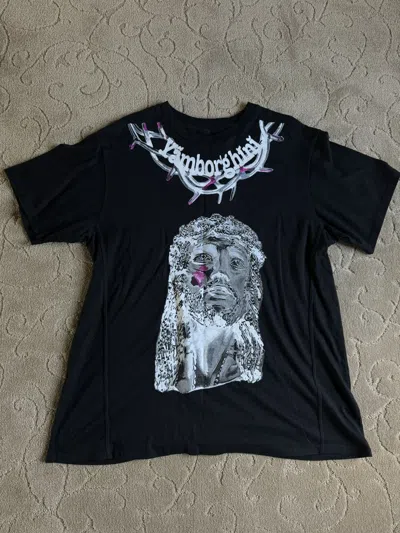 Pre-owned Vlone Yams Day Jesus Piece Shirt In Black | ModeSens