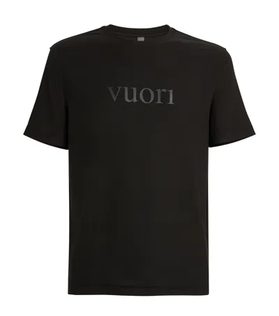 Vuori Logo Strato Tech T-shirt In Black | ModeSens