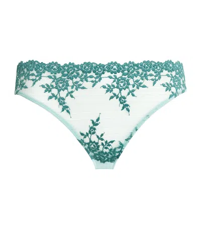 Wacoal Embrace Lace Bikini Briefs In Blue | ModeSens