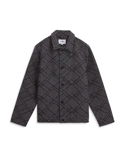 Wax London Iggy Diamond Stitch Jacket In Navy | ModeSens