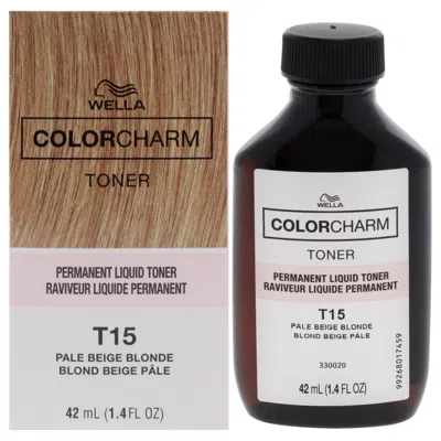 Wella Color Charm Permanent Liquid Toner - T15 Pale Beige Blonde By For ...