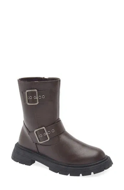 Wild Diva Lounge Osaka Lug Sole Combat Boot In Brown | ModeSens