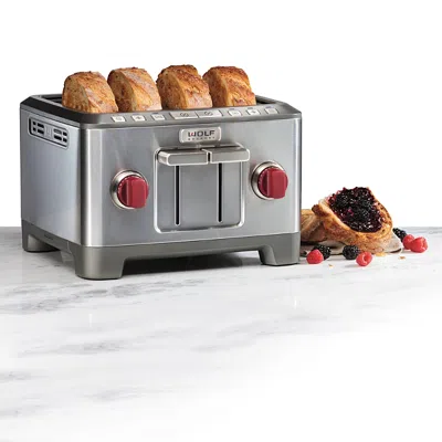 Wolf Gourmet 4 Slice Toaster In Silver | ModeSens