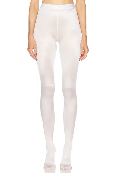 Wolford Satin De Luxe Tights In White | ModeSens