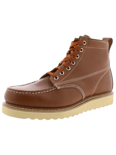 Work America Mens Leather Lugged Sole Work Boots In Multi | ModeSens