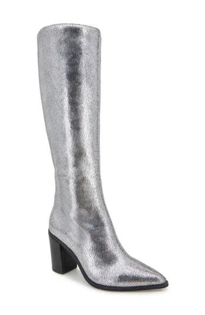 Xoxo Bella Knee High Boot In Silver | ModeSens