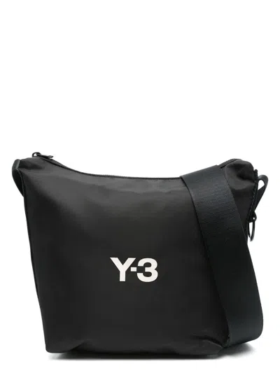 Y-3 Men's Logo-print Nylon Messenger Bag In Black | ModeSens