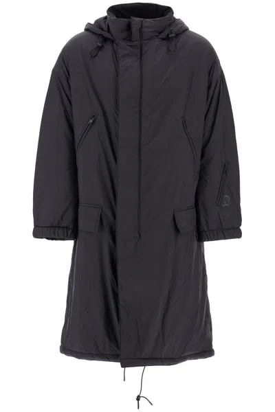 Y-3 Men's Long Padded Nylon Parka Coat In Black | ModeSens