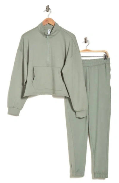 Yogalicious Nadia Scuba Sweatshirt & Joggers Set In Lily Pad | ModeSens