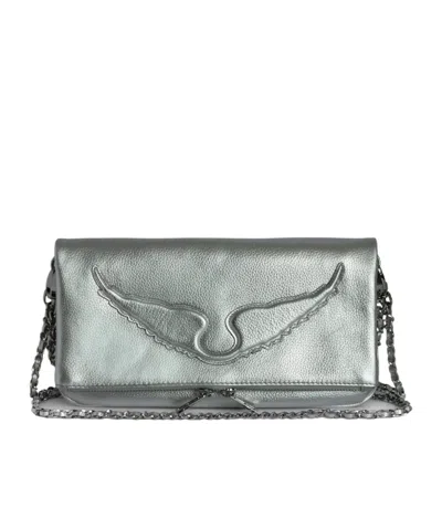 Zadig & Voltaire Rock Clutch In Gray | ModeSens