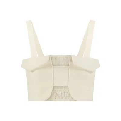 Zena Presley Women's White Tweed Pocket Crop | ModeSens