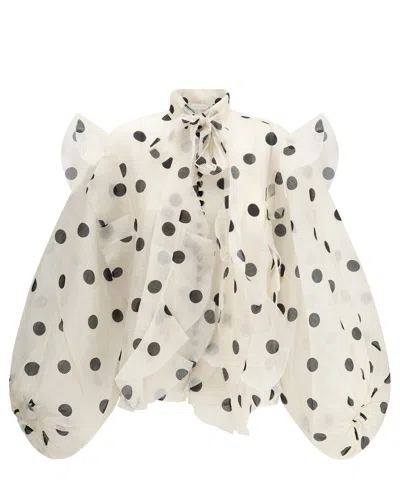 Zimmermann Blouse In White | ModeSens
