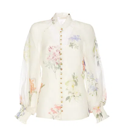 Zimmermann Womens Multi Botanical Ivory Natura Floral-print Linen And ...