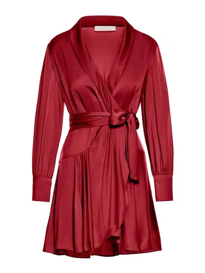 Zimmermann Vestido Midi - Rojo In Red | ModeSens