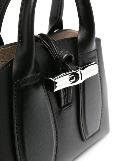 Longchamp Extra Small Roseau Top Handle Bag In Black | ModeSens
