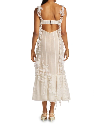 Zimmermann Women's Wild Botanica Petal Midi Dress In Ivory | ModeSens