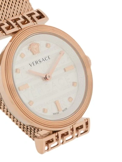 Versace Meander 37mm Watch In Gold | ModeSens