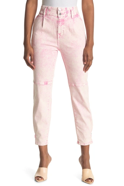 Veronica Beard Monika Tapered Acid Wash Jeans In Pale Pink | ModeSens